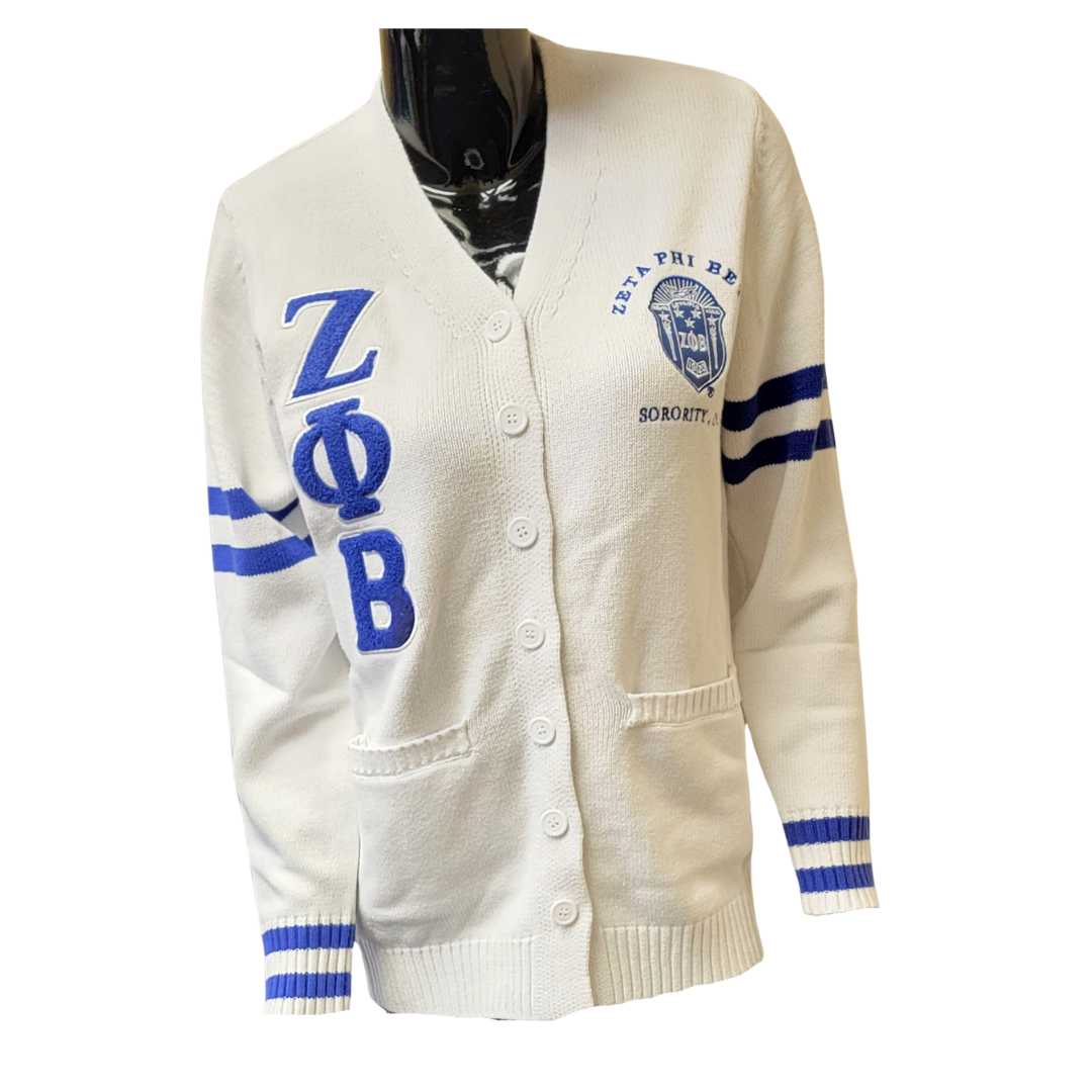 Zeta Varsity Cardigan – Buffalo Dallas Merchandise & Apparel